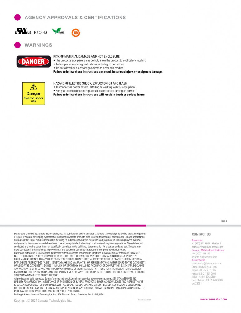 L-Series power module datasheet page 3