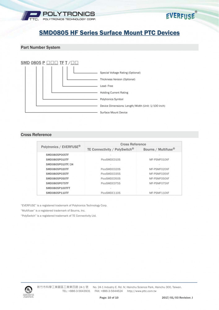 SMD0805P050TF datasheet page 10