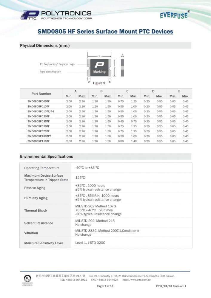 SMD0805P050TF datasheet page 7