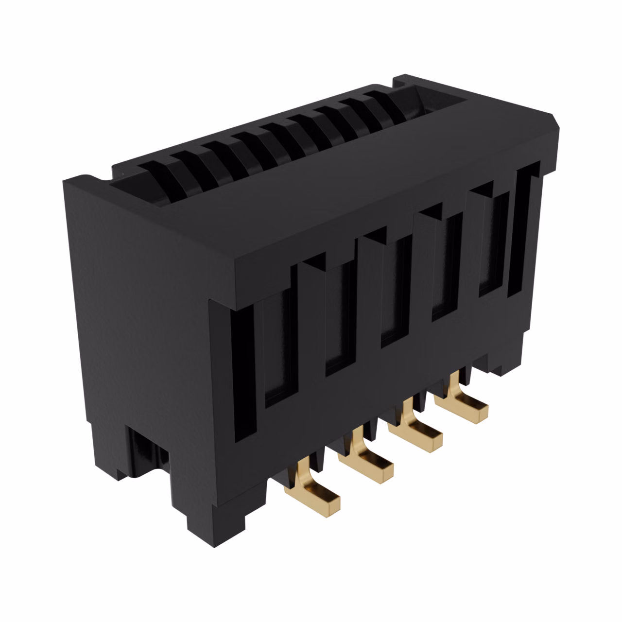 Easy-On FFC/FPC Connector, 0.50mm Pitch, Surface Mount, Vertical, Non-ZIF, Standard Footprint, Gold Plating, Black, 9 Circuits for sale