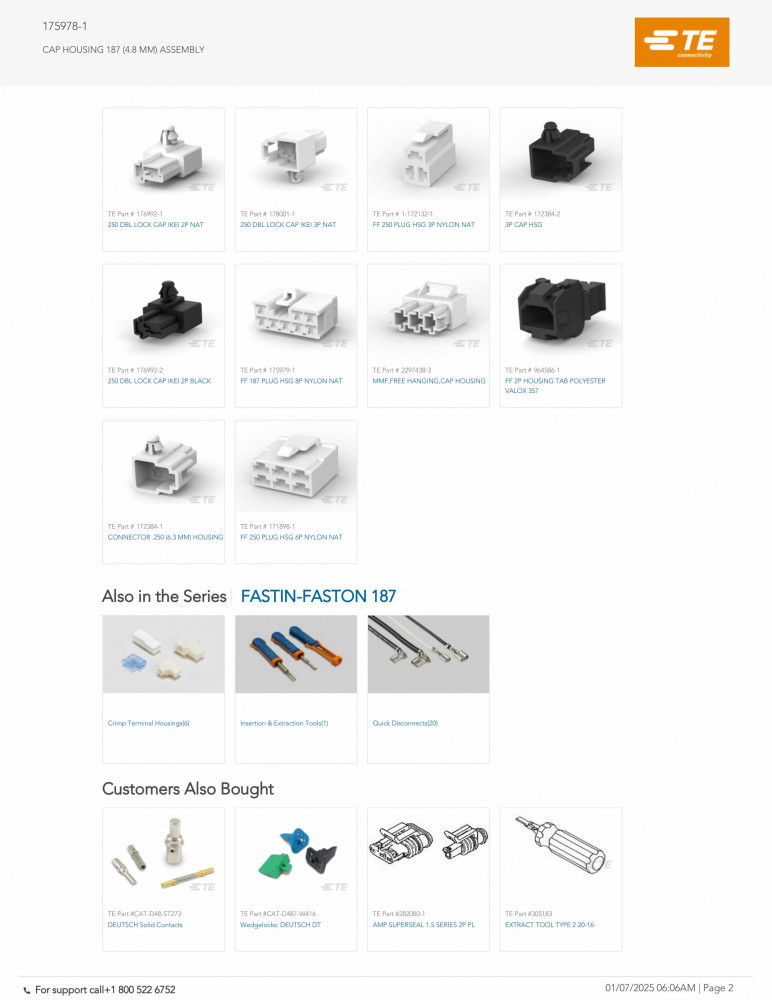 TE Connectivity 175978-1 technical document page 2