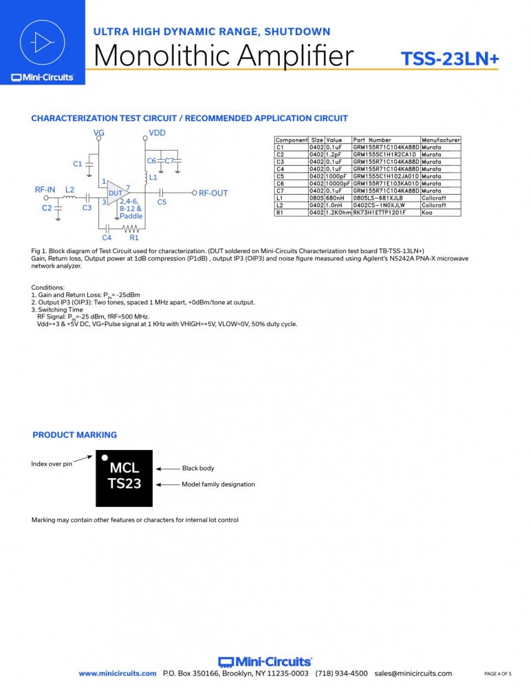 TSS-23LN+ technical document page 4