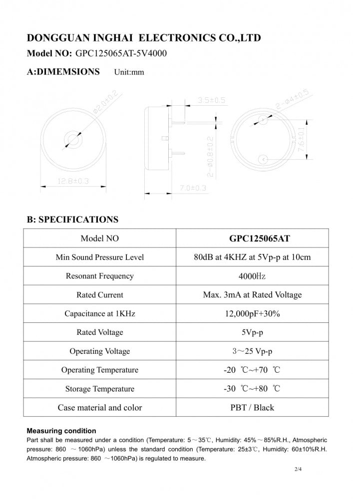 GPC125065AT-5V4000 approval document page 2