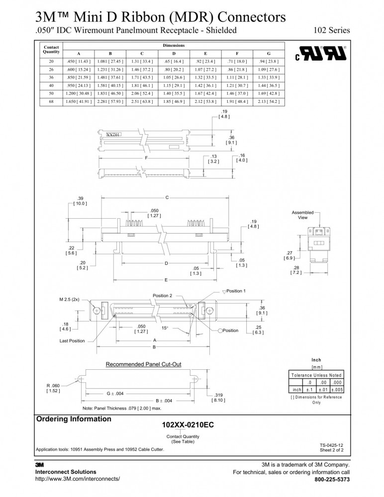 3M 10268-0210EC technical document page 2