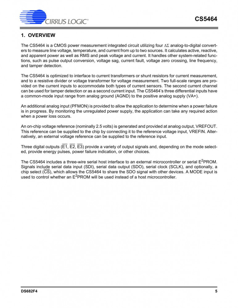 CS5464 datasheet page 5