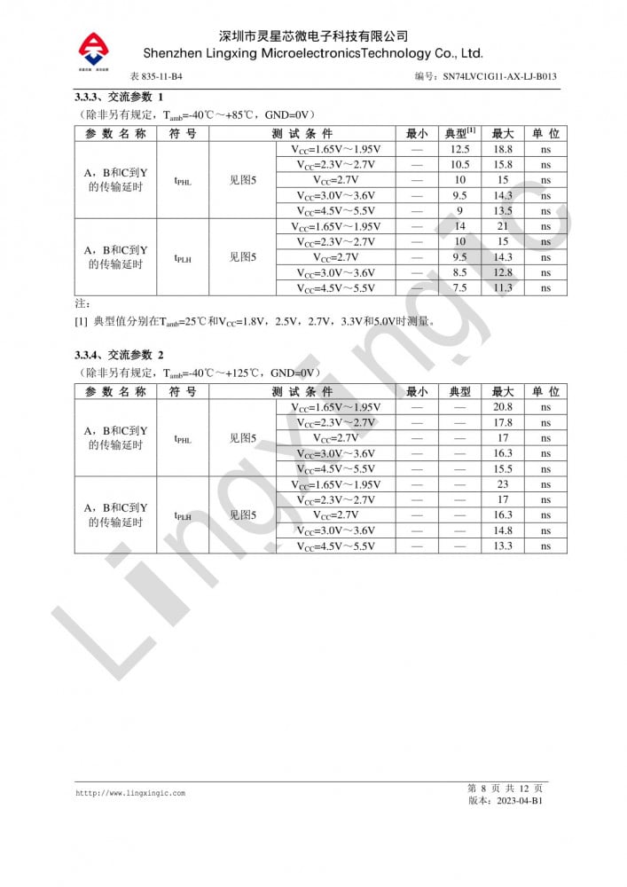 SN74LVC1G11DC(LX) datasheet page 8