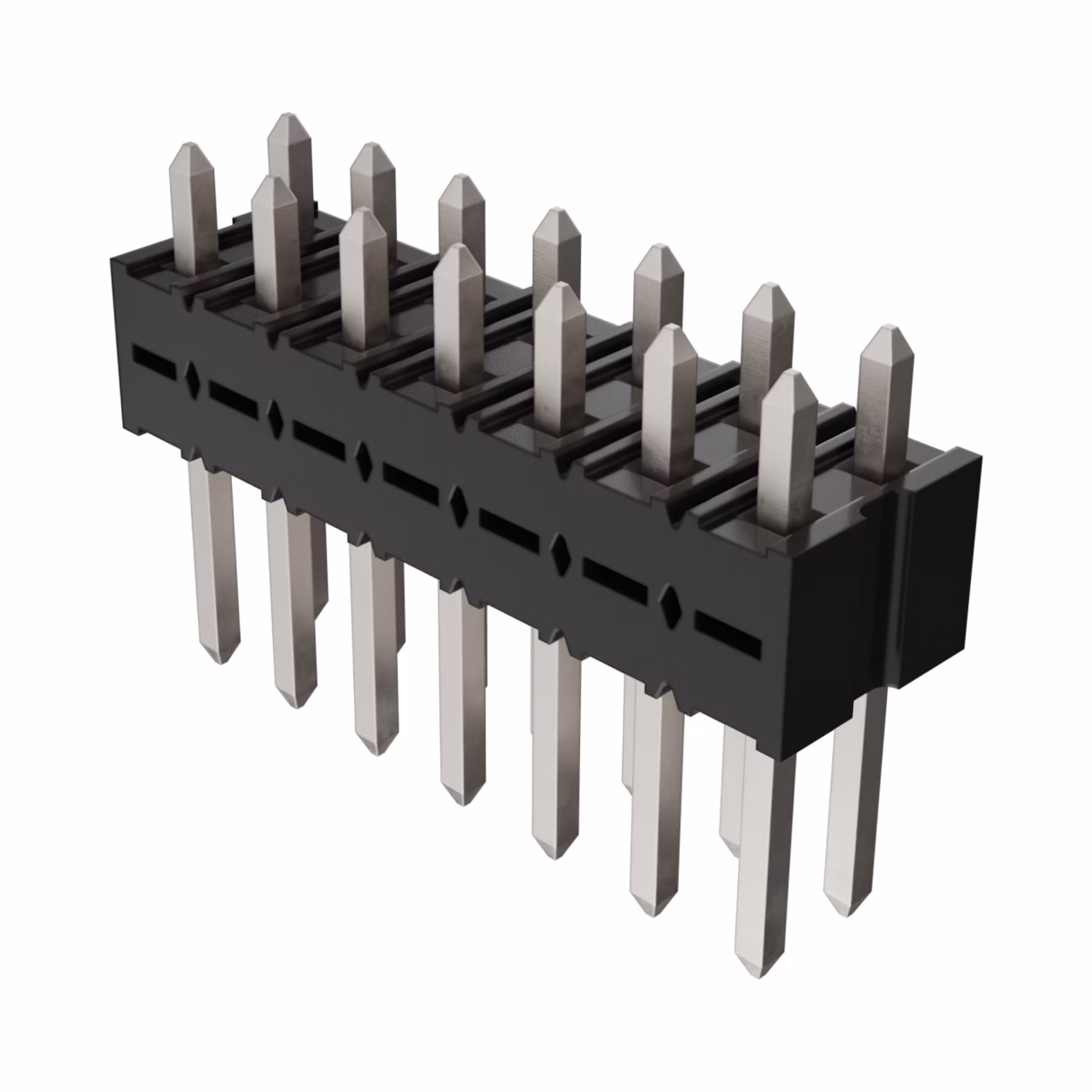 Milli-Grid Header, Dual Row, Dual Body, Through Hole, Vertical, 14 Circuits, 2.54µm Tin (Sn) Plating, 3.00mm Stacking Height, Tray, Lead-Free for sale
