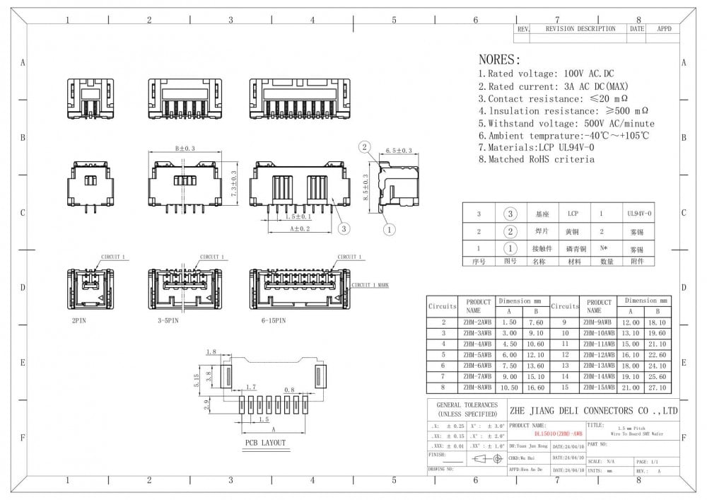ZHM-T-G technical drawing page 2
