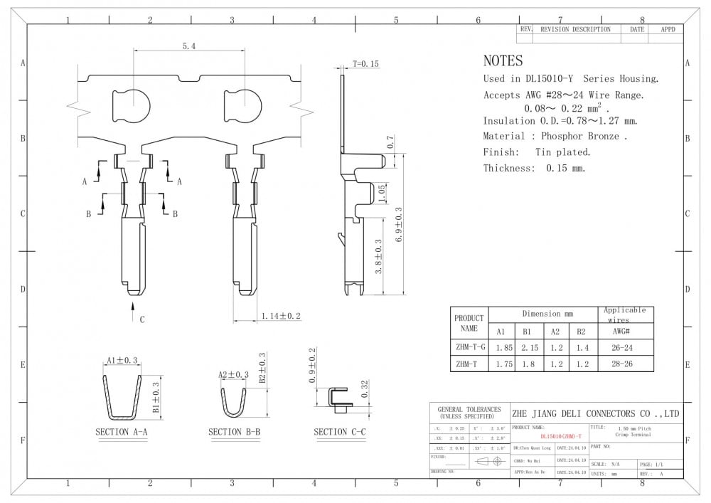 ZHM-T-G technical drawing page 4