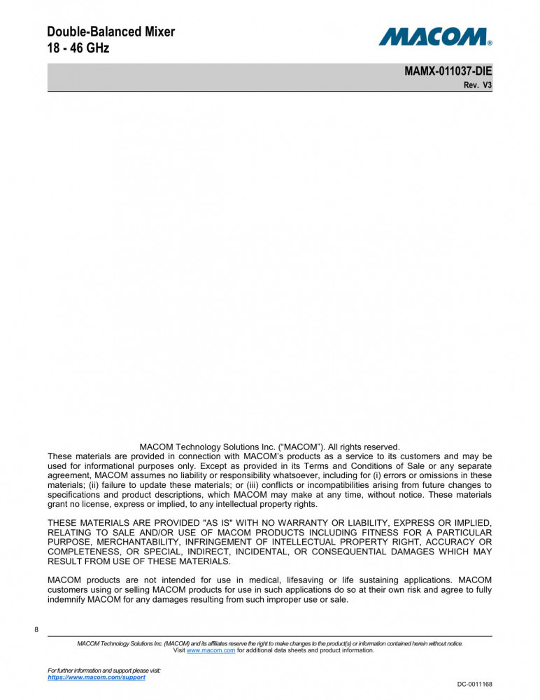 MAMX-011037-DIE datasheet page 8