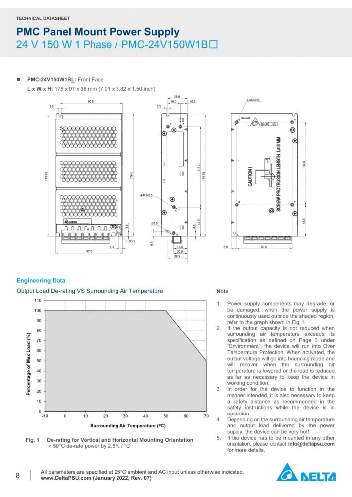 PMC-24V150W1BJ datasheet page 8