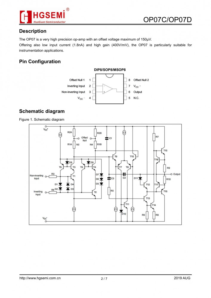 OP07DMM/TR datasheet page 2
