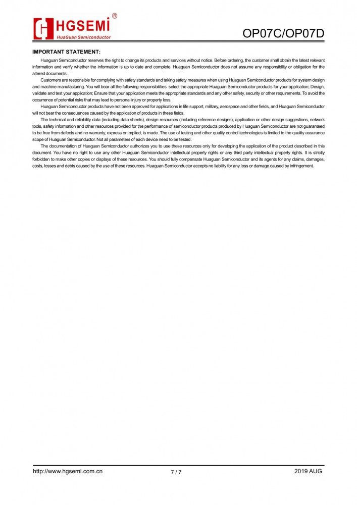 OP07DMM/TR datasheet page 7