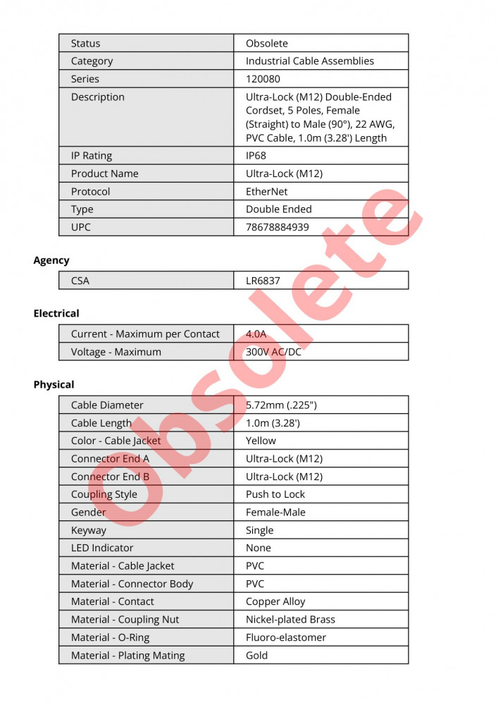 Product document image 2 for MOLEX 1200800378