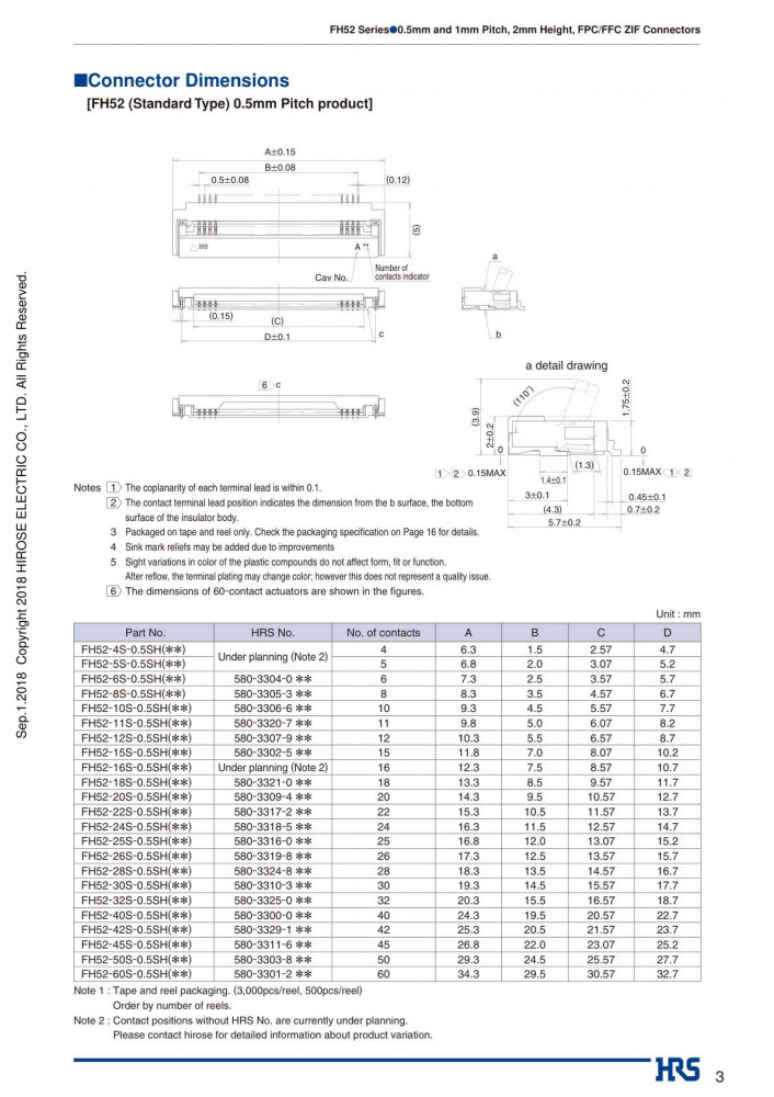 HRS FH52 datasheet page 3