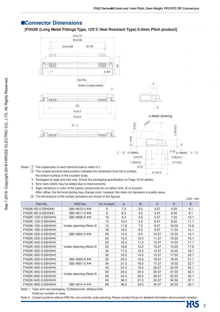 HRS FH52 datasheet page 7