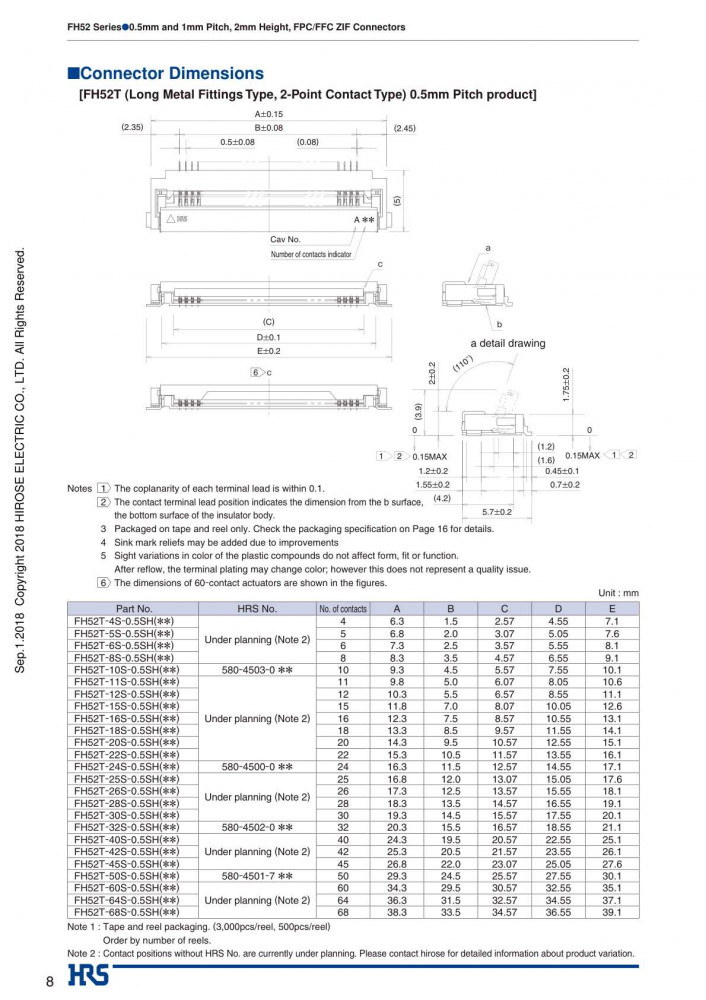 HRS FH52 datasheet page 8
