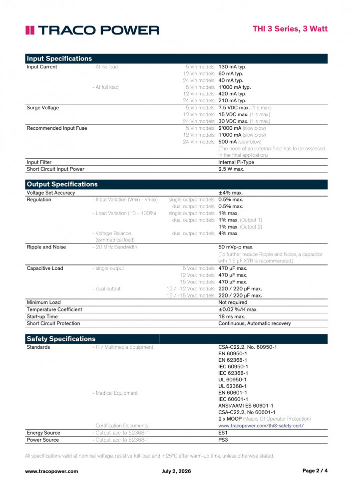 THI 3 series technical document page 2