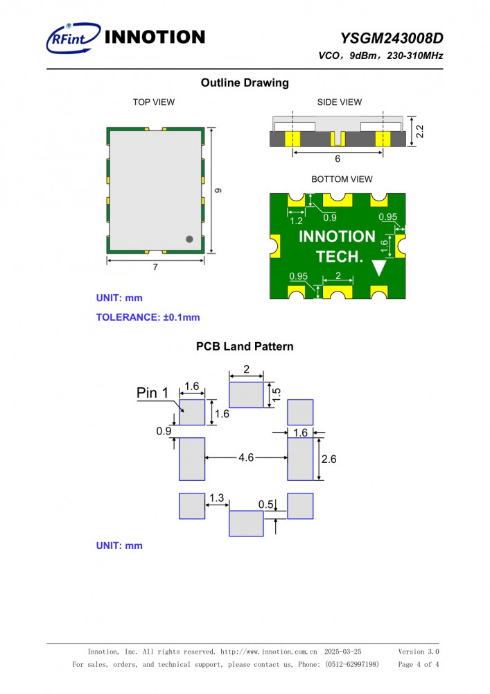 YSGM243008D technical document page 4