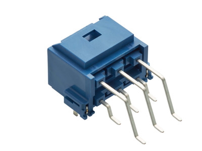 CP-6.5 Header, 6.50mm Pitch, Dual Row, Right-Angle, Polarized, Surface Mount, Tray Packaging, 6 Circuits, Blue for sale