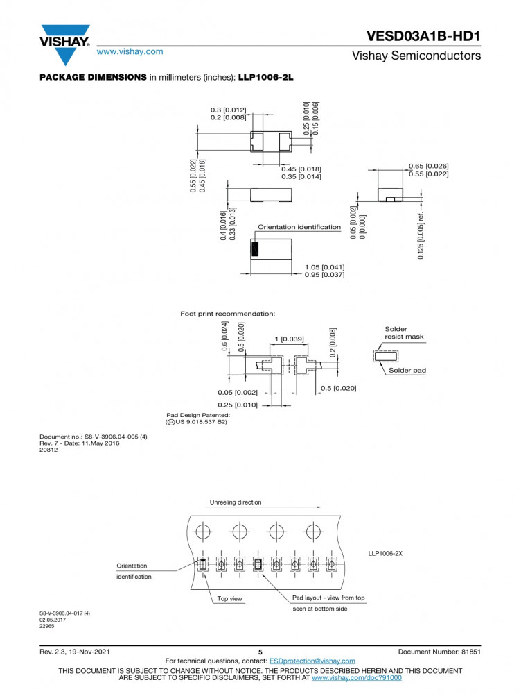 VESD03A1B-HD1 datasheet preview, page 5