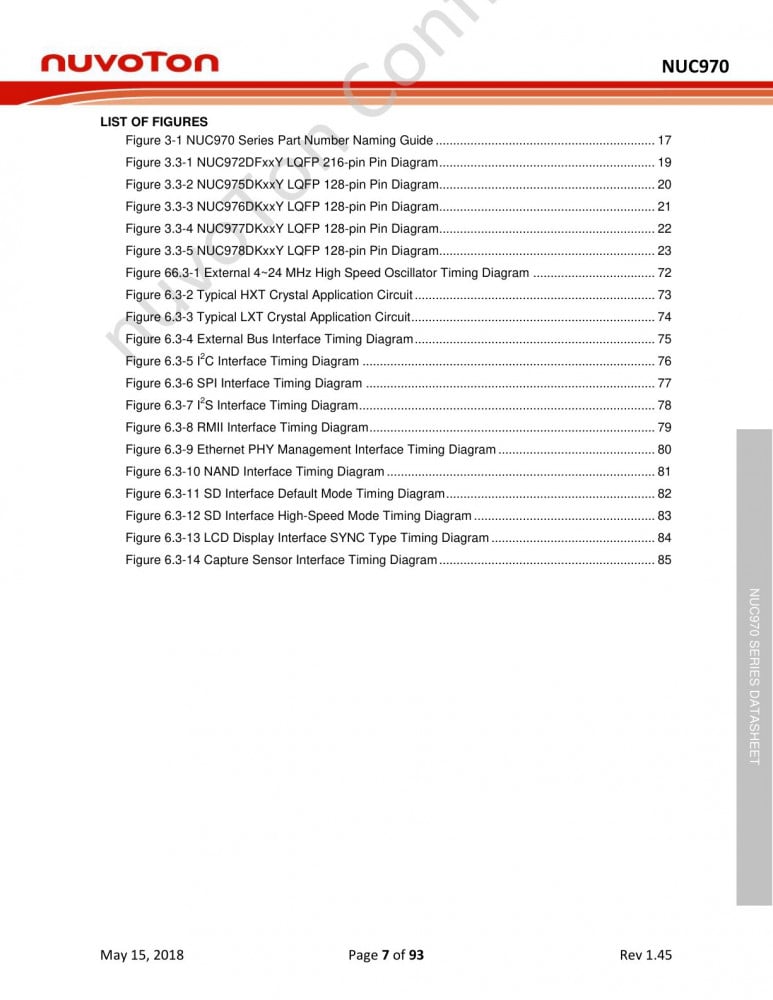 NUC970 datasheet page 7