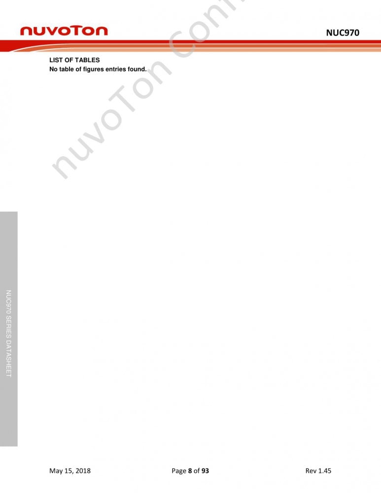NUC970 datasheet page 8