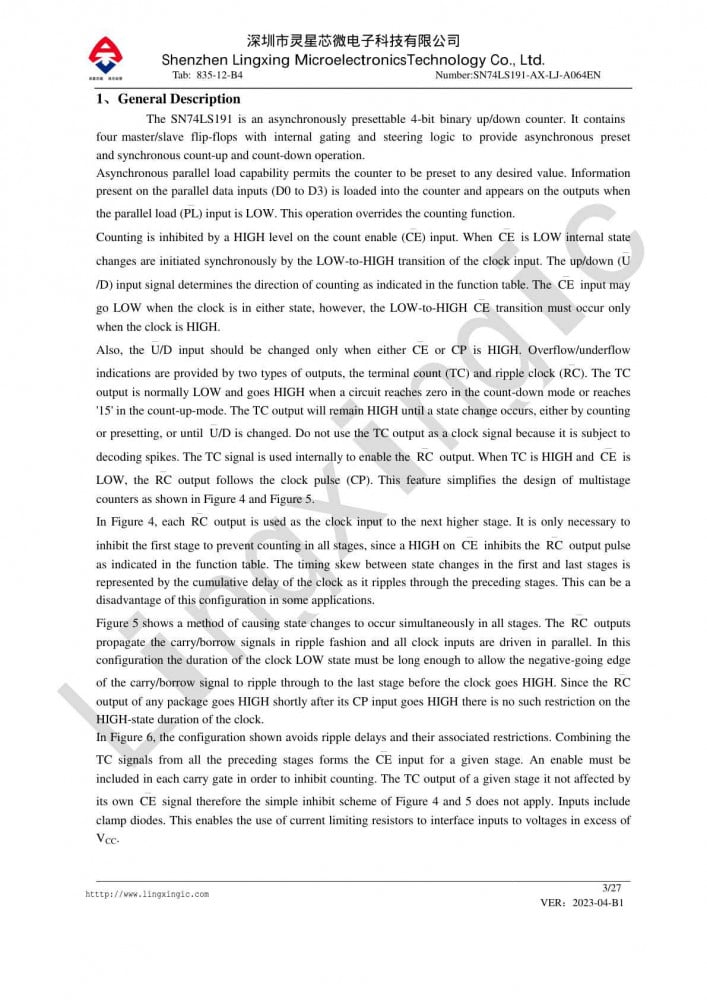 SN74LS191 datasheet page 3