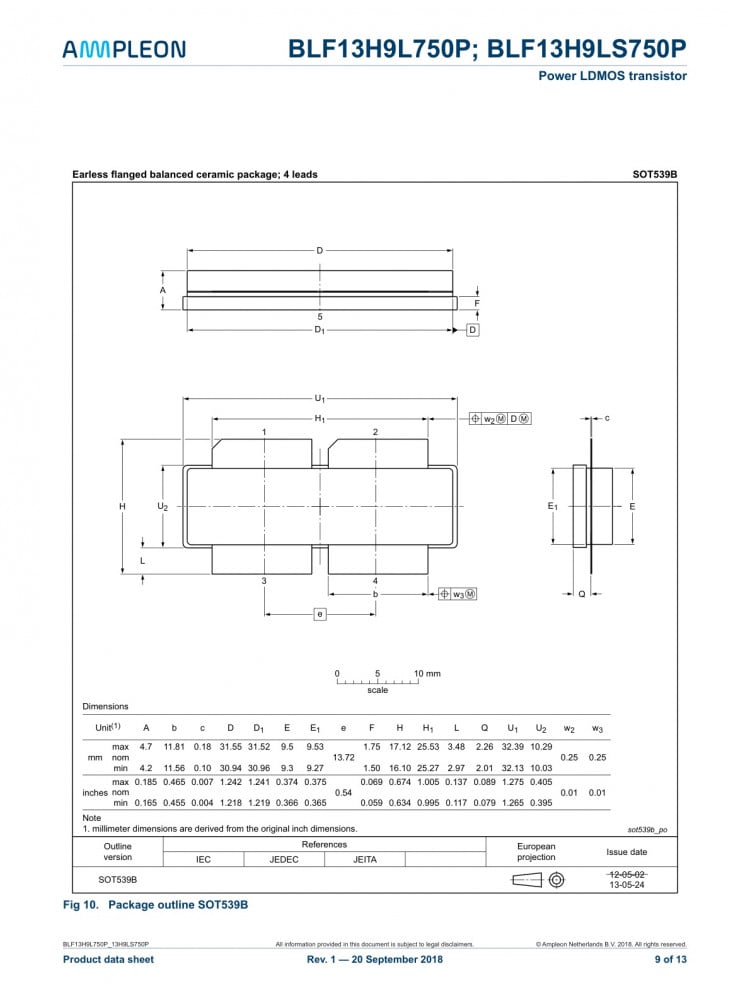 BLF13H9L750PU datasheet page 9