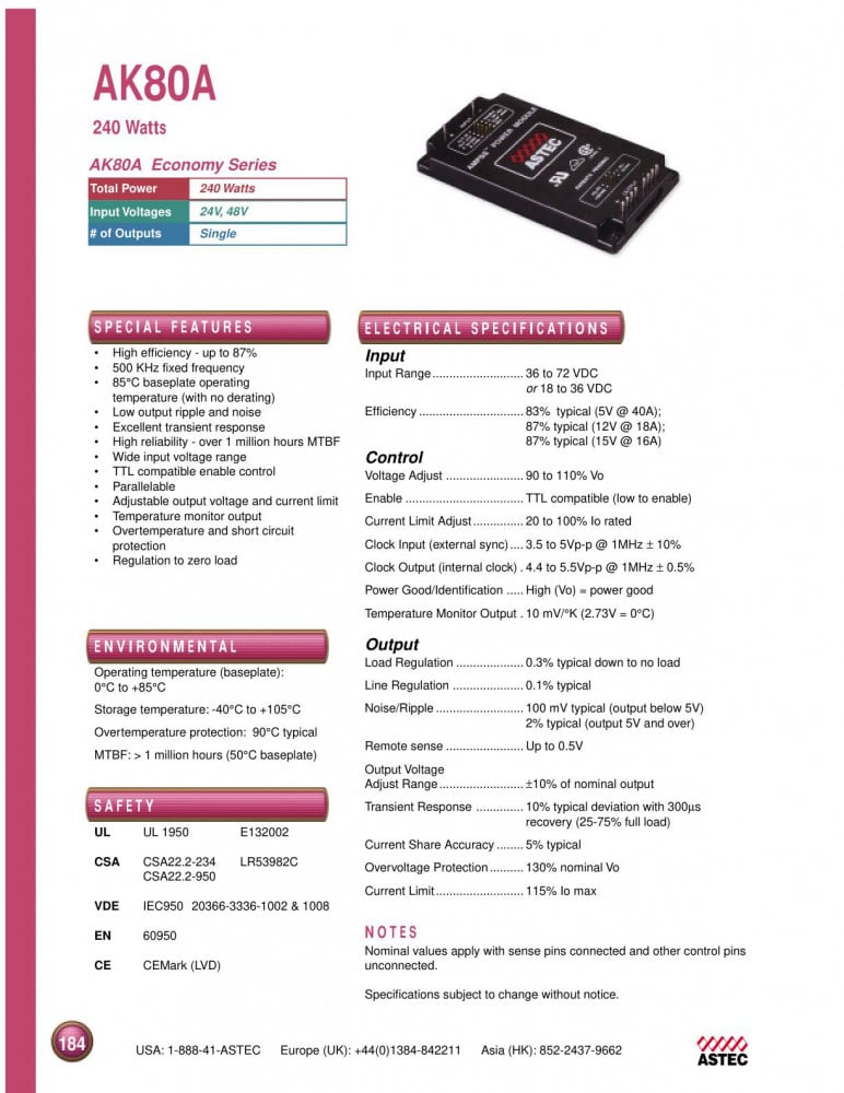 AK80A technical documentation page 1