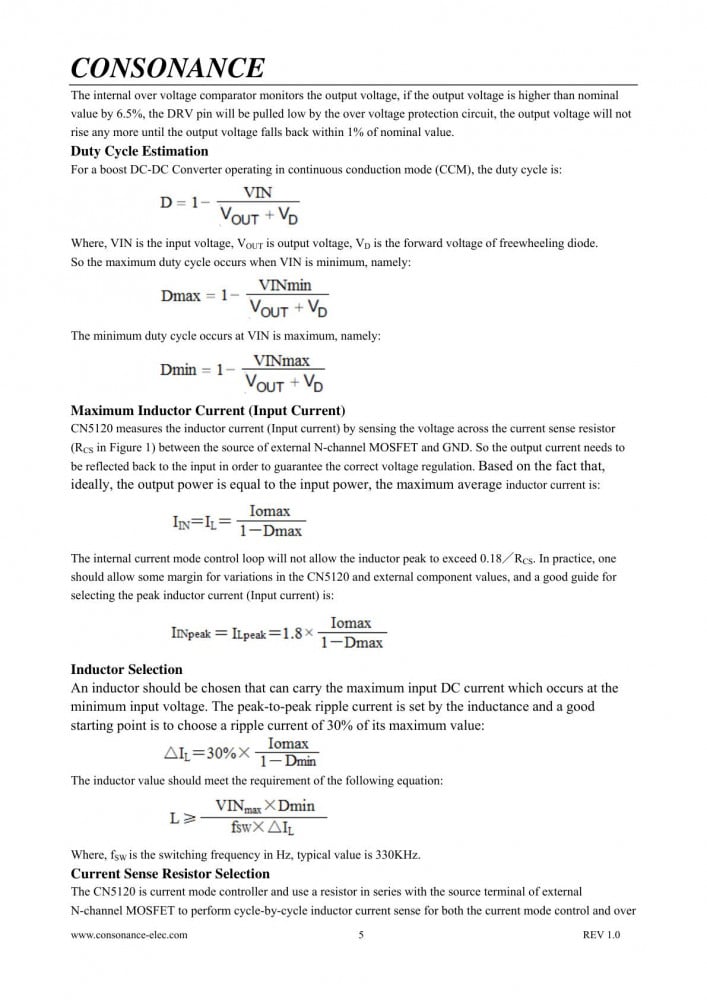 CN5120 datasheet page 5