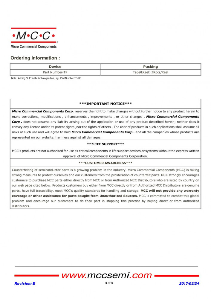 MCC BZT52B24-TP datasheet page 3