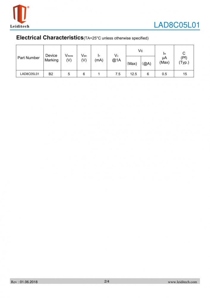 LAD8C05L01 datasheet page 2