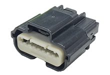2.54mm MX64 Sealed Crimp Housing, Single Row, TE Generation Y Terminal, Black, 8 Circuits, Key A, without CPA Lock, Terminals 1, 2, 3, 4, 6, and  7 Plugged for sale