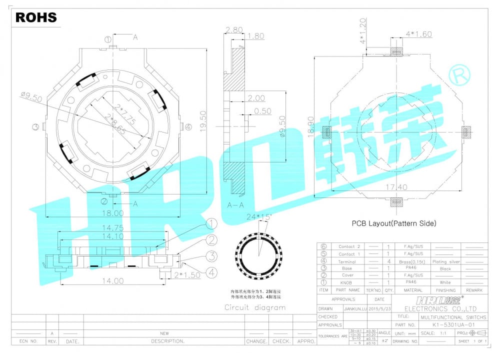 K1-5301UA-01 manufacturer drawing