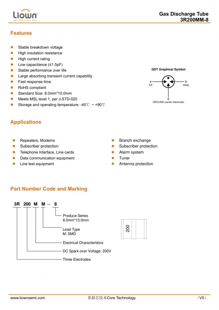 3R200MM-8 datasheet page 1