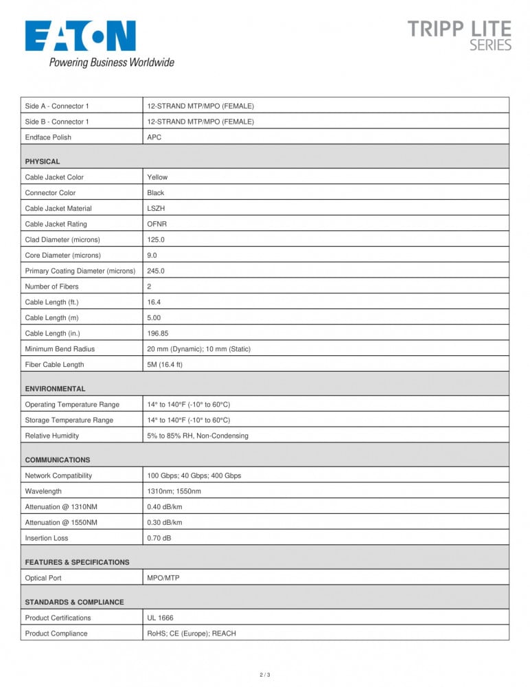 EATON N390B-05M-12-AP technical document page 2