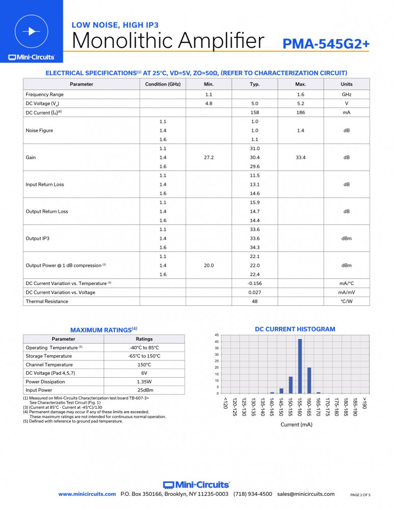 PMA-545G2+ datasheet page 2