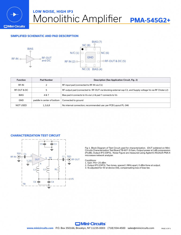PMA-545G2+ datasheet page 3