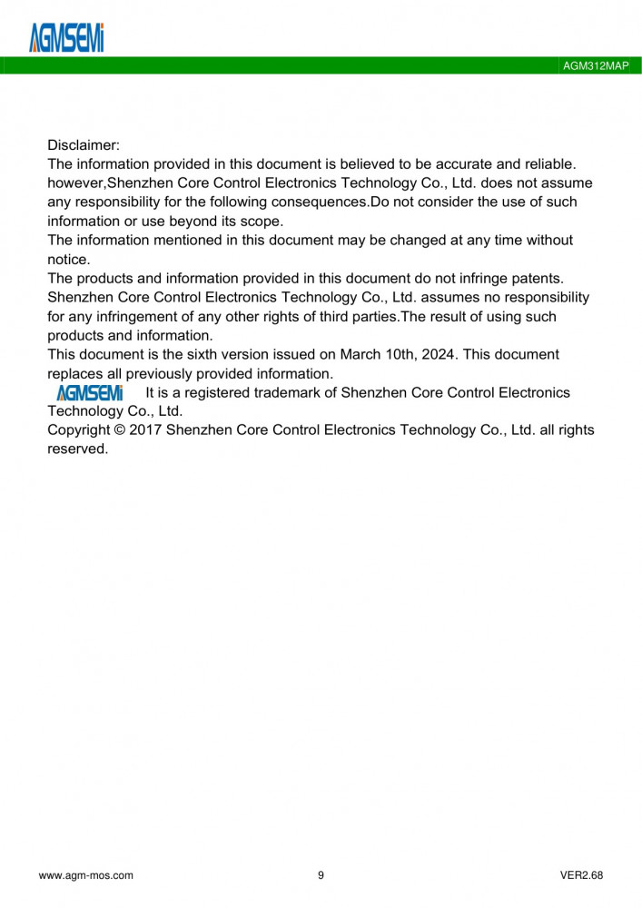 AGM312MAP datasheet page 9
