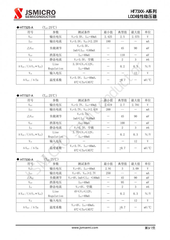 HT7333-A-JSM datasheet page 3