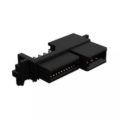 EXTreme LPHPower Receptacle Header, Right-Angle, 2 Power Contacts, 20 Signal Contacts, Select Gold (Au) Plating, for 1.57mm Thick PC Board, with Press-fit Plastic Pegs for sale