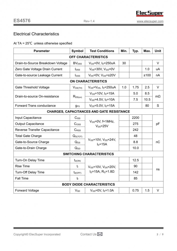 ES4576 technical document page 3