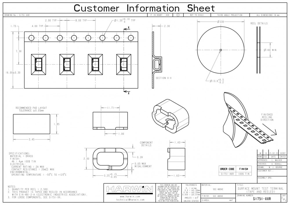 Harwin S1751-46R technical document preview