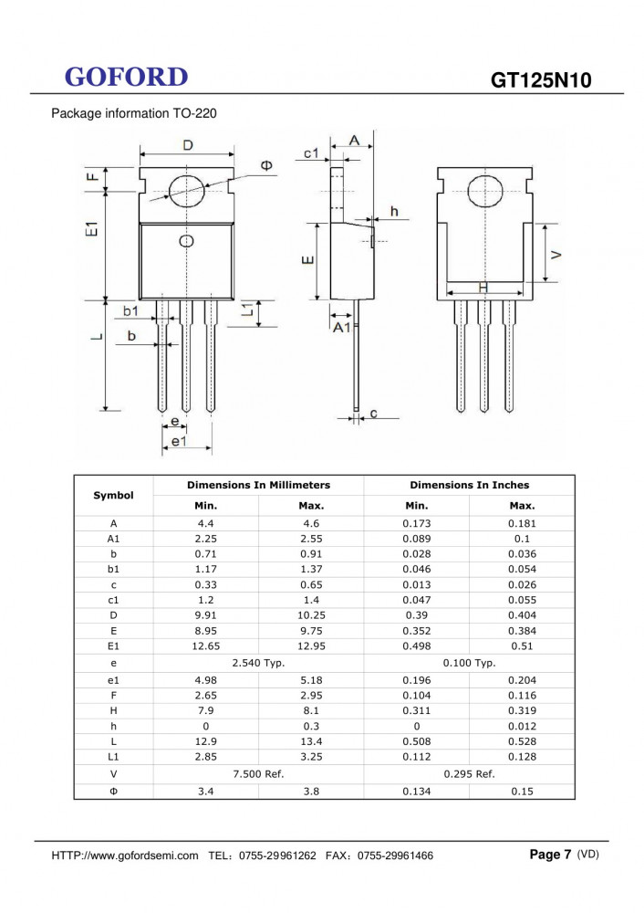GT125N10T datasheet page 7