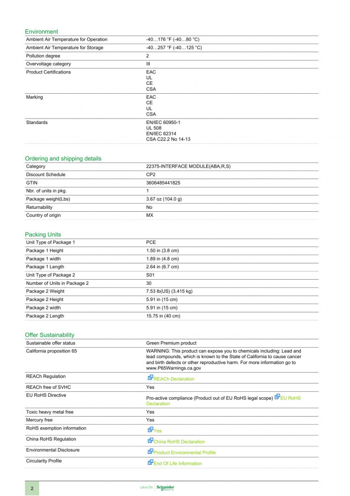 SSP1D425BD technical document page 2