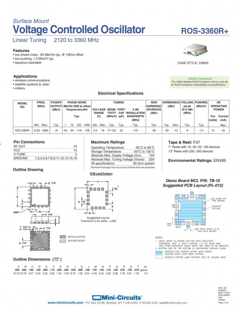 ROS-3360R+ datasheet page 2