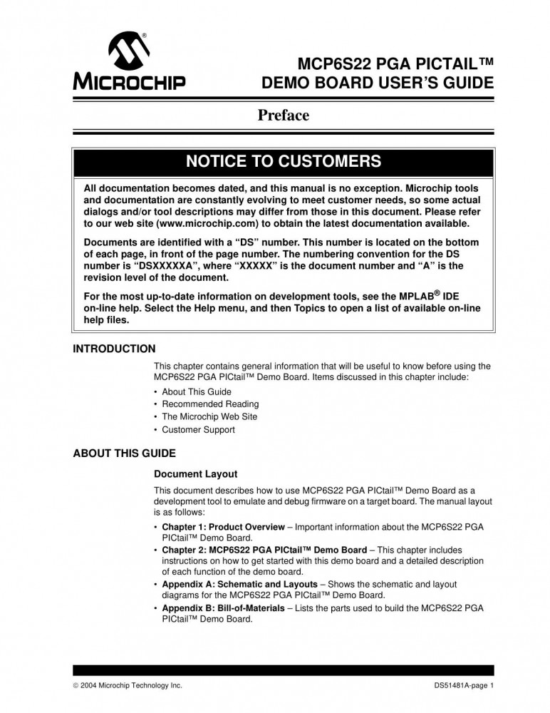 MCP6S22 PGA PICtail Demo Board document page 5