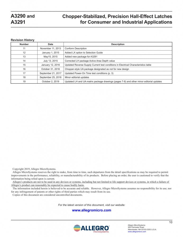 A3290 datasheet page 10