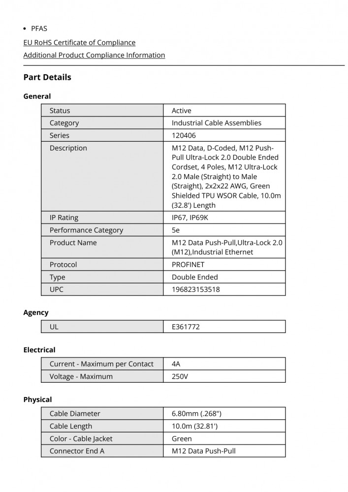 MOLEX 12040610 series product drawing, page 2